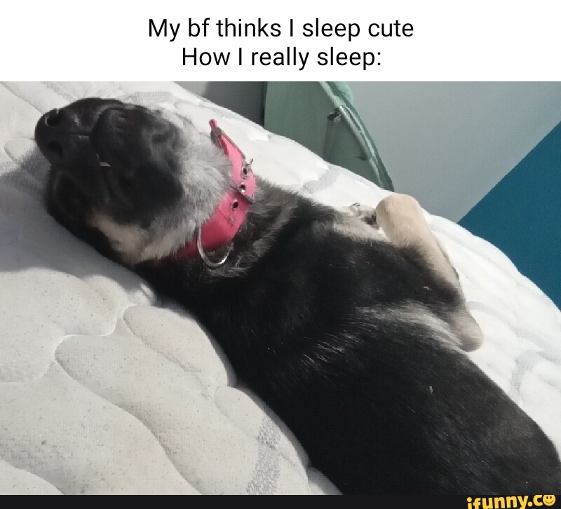 My bf thinks I sleep cute How I really sleep: - iFunny