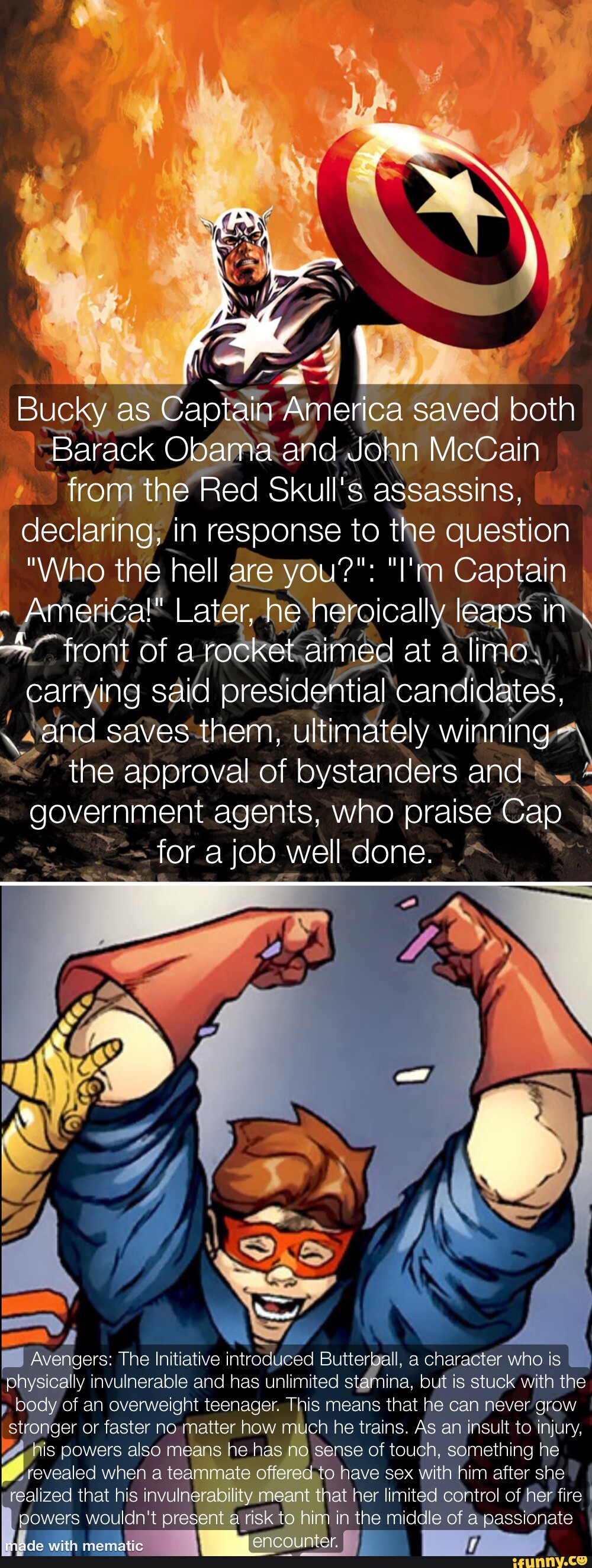 Bucky as Captain America saved both Barack Obama and John McCain from ...