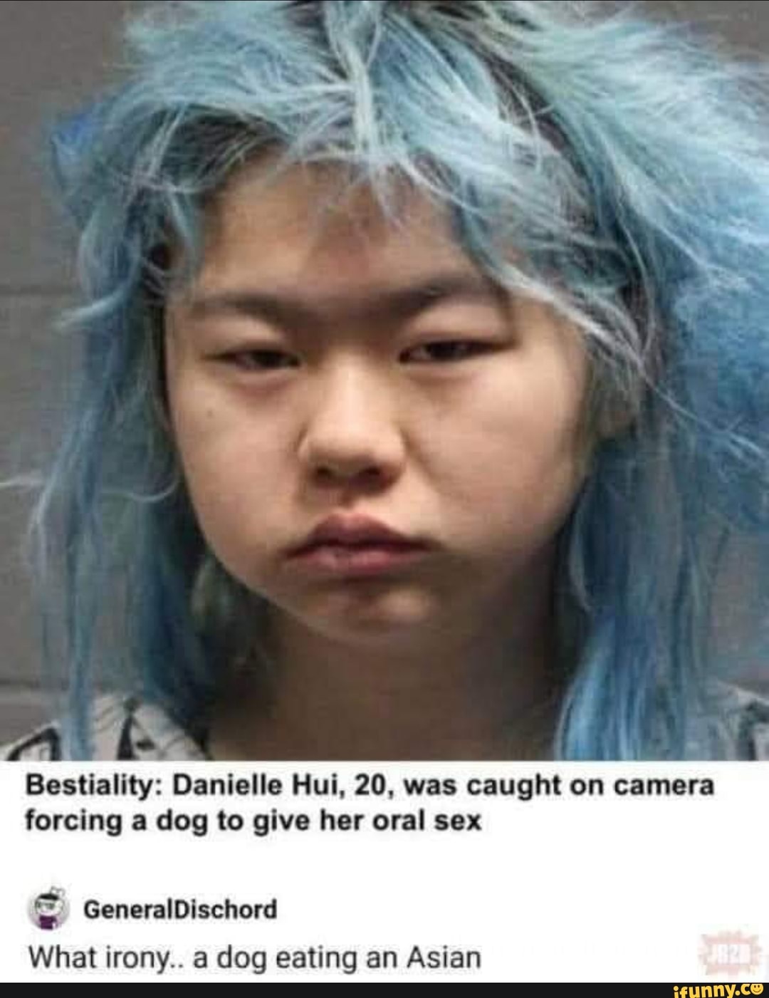 Bestiality: Danielle Hui, 20, was caught on camera forcing a dog to ...