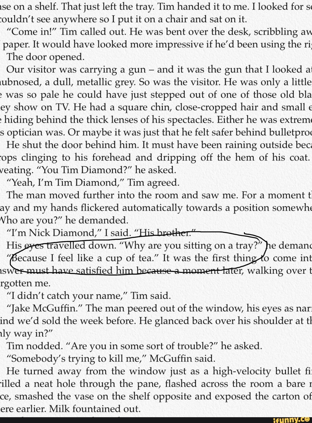 Ise on a shelf. That just left the tray. Tim handed it to me. I looked ...