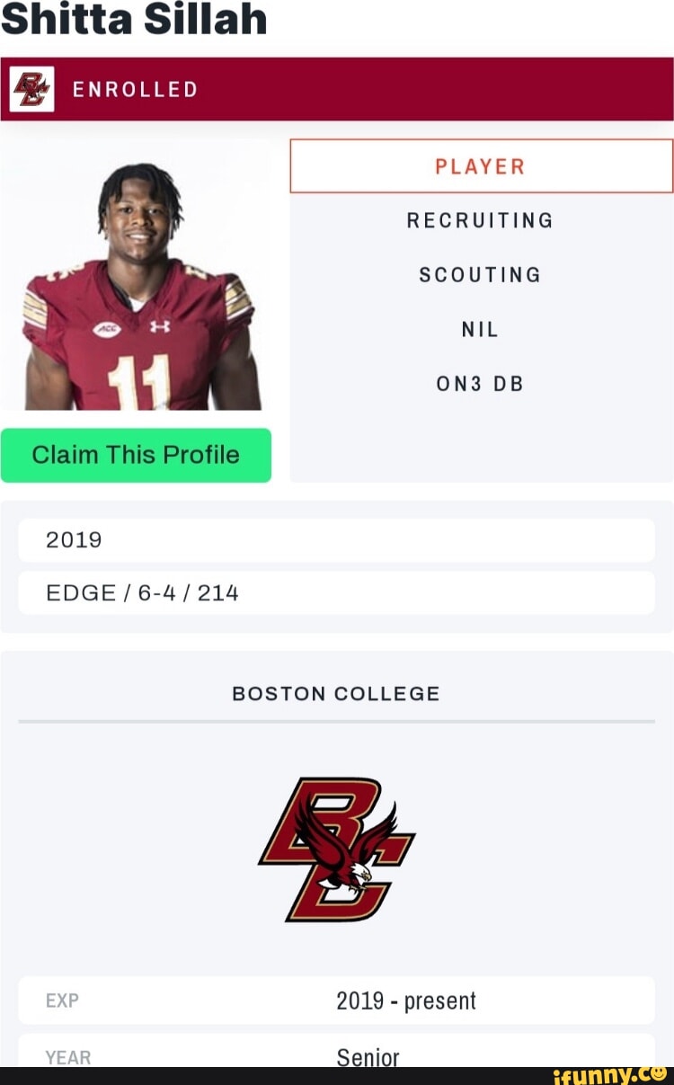 Shitta Sillah ENROLLED PLAYER I RECRUITING SCOUTING NIL DB Claim This ...