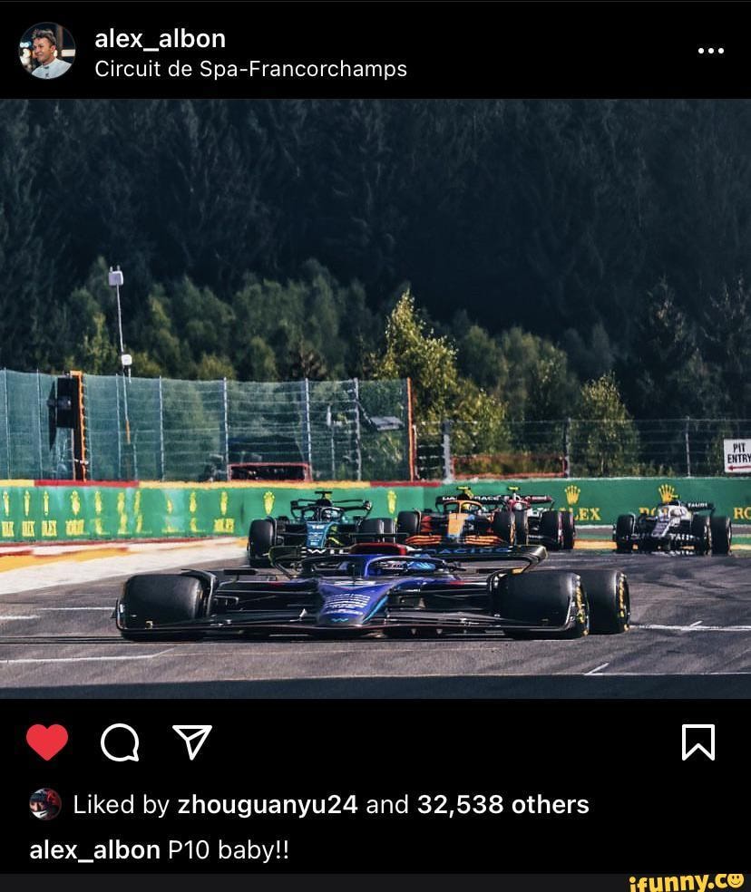 Alex_albon Circuit de Spa-Francorchamps av Liked by zhouguanyu24 and ...