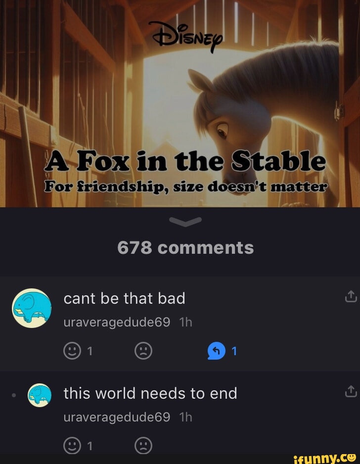 FOX in the Stable For triMdship, size doesn't 678 comments cant be that ...