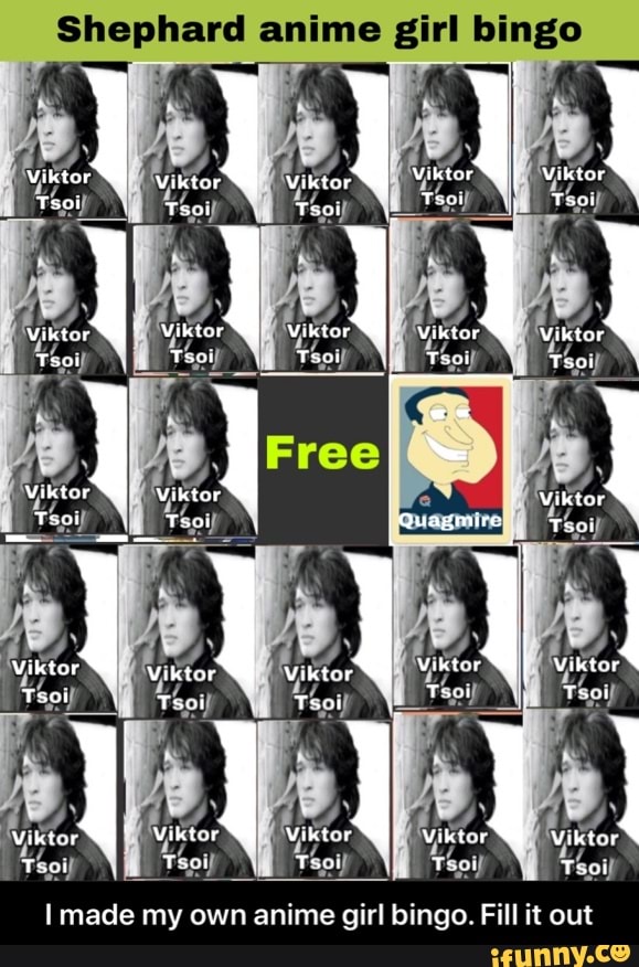 Shephard Anime Girl Bingo I Made My Own Anime Girl Bingo Fill It Out I Made My Own Anime Girl 