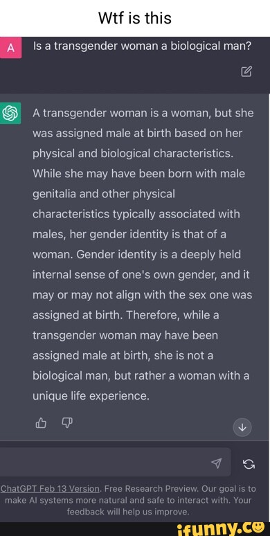 This Is a transgender woman a biological man? A transgender woman is a ...