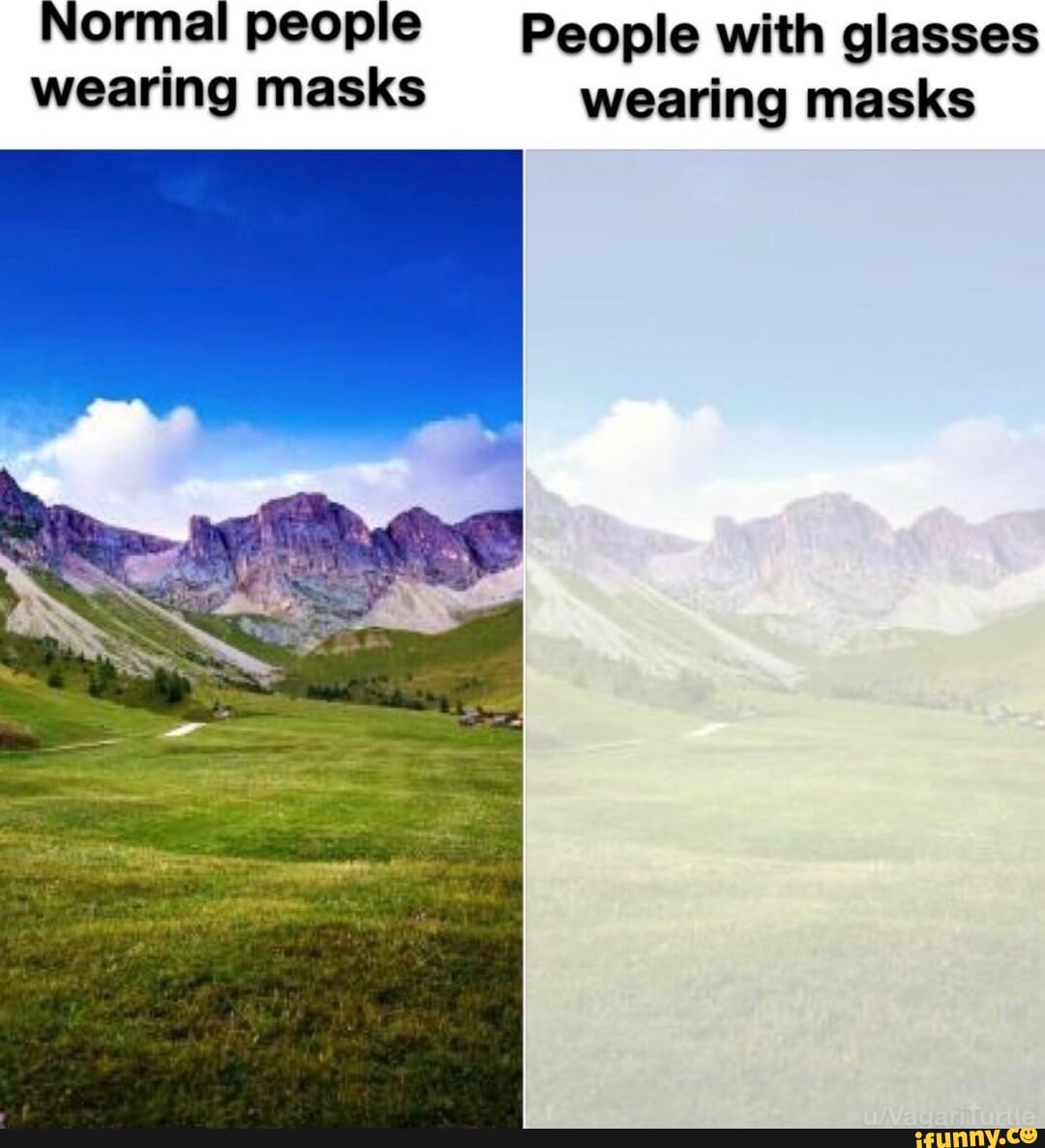 Normal people People with glasses wearing masks wearing masks - iFunny