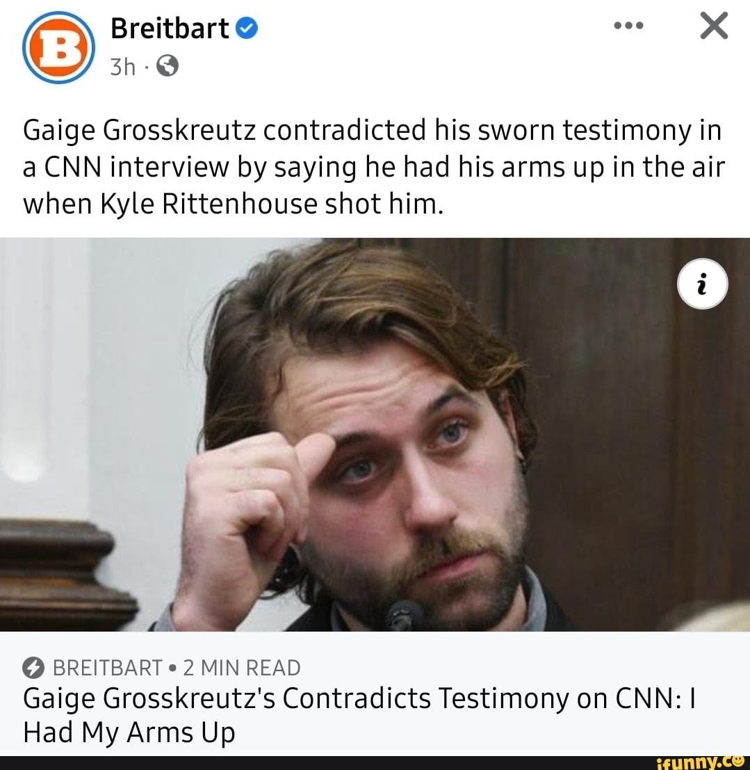 Gaige Grosskreutz contradicted his sworn testimony in a CNN interview ...