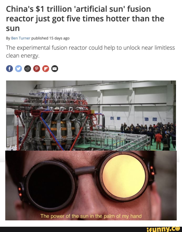China's $1 trillion 'artificial sun' fusion reactor just got five times ...