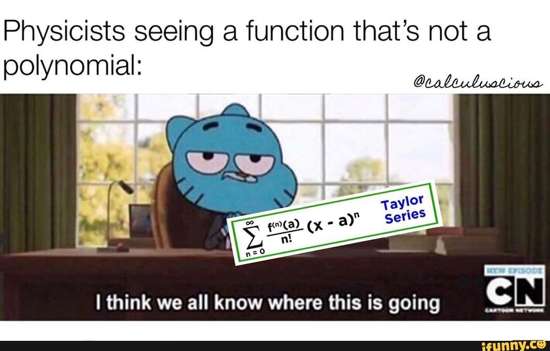 Physicists seeing a function that's not a polynomial: - iFunny