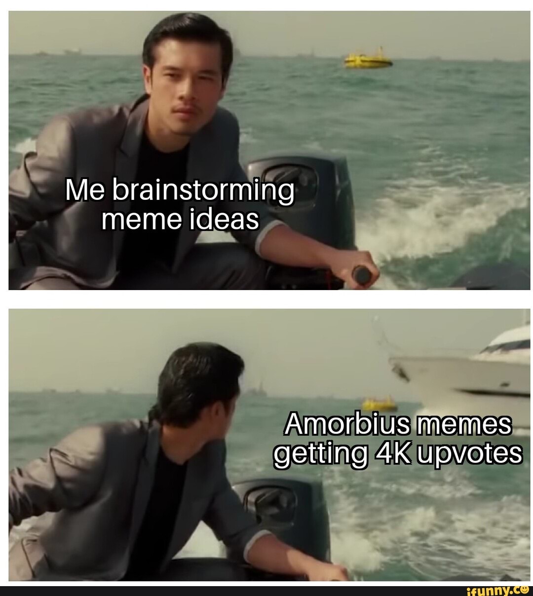 Me brainstorming meme ideas Amorbius memes getting AK upvotes - iFunny