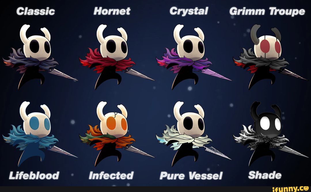 Classic Hornet Crystal Grimm Troupe Lifeblood Infected Pure Vessel ...