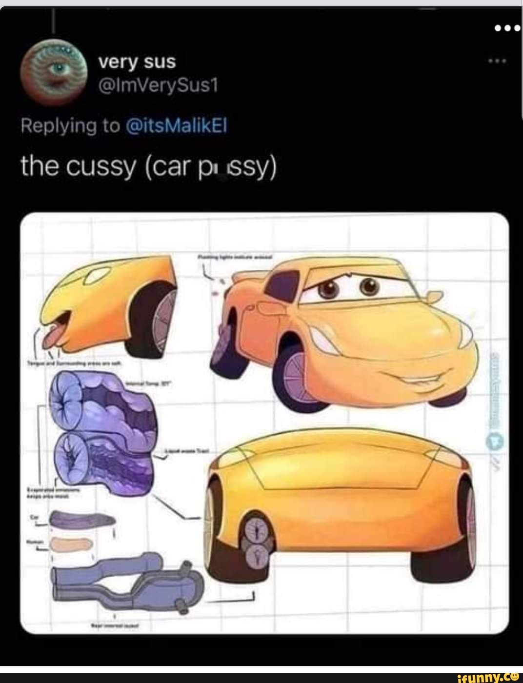 Very sus Replying to @itsM the cussy (car pr ssy) - iFunny