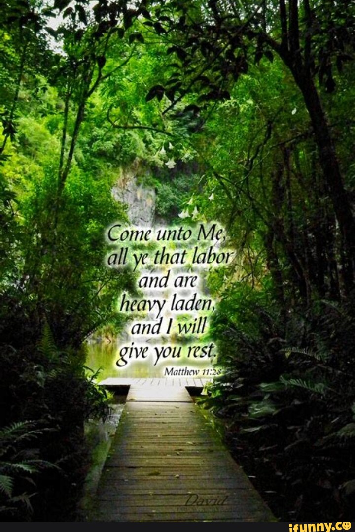 Fall ye that labor, and are heavy laden and I will - iFunny