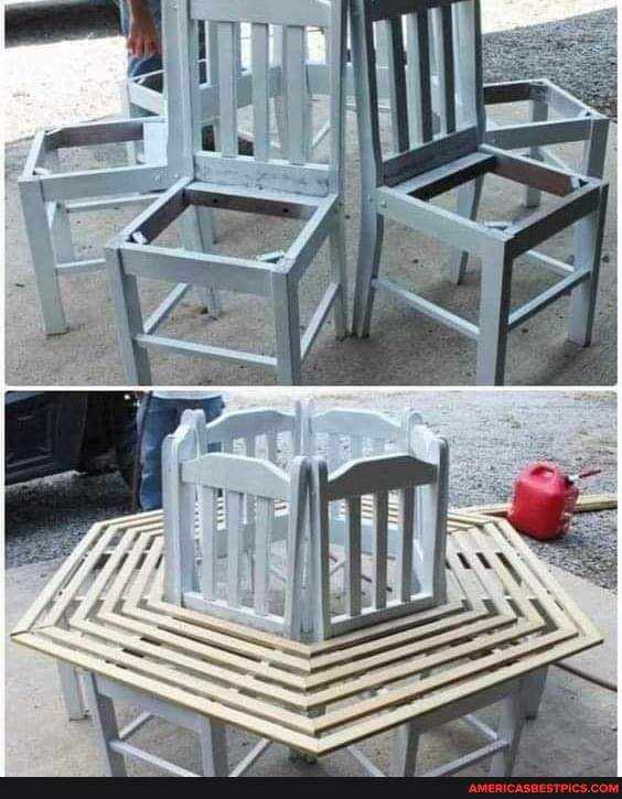 How to Build a DIY Chair Tree Bench… what do you think?! - America’s ...