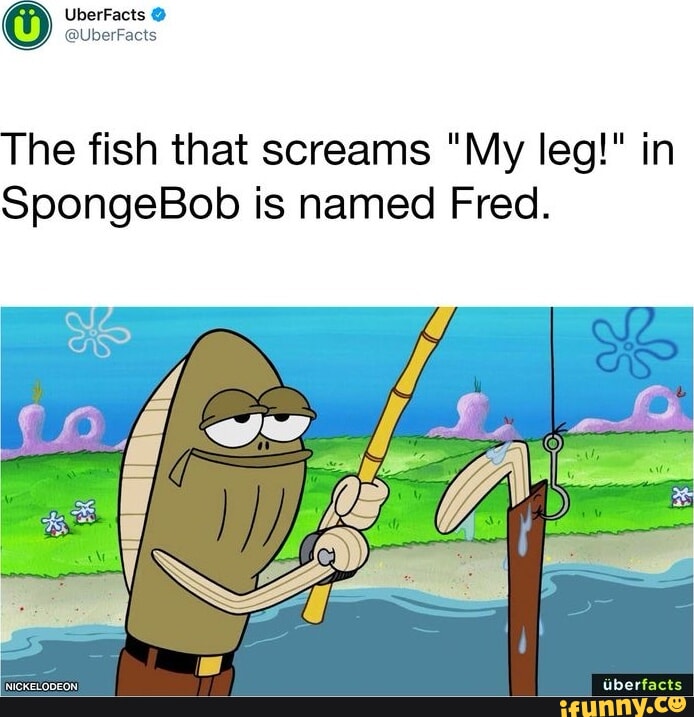 UberFacts @UberFacts he fish that screams "My leg!" in SpongeBob is ...