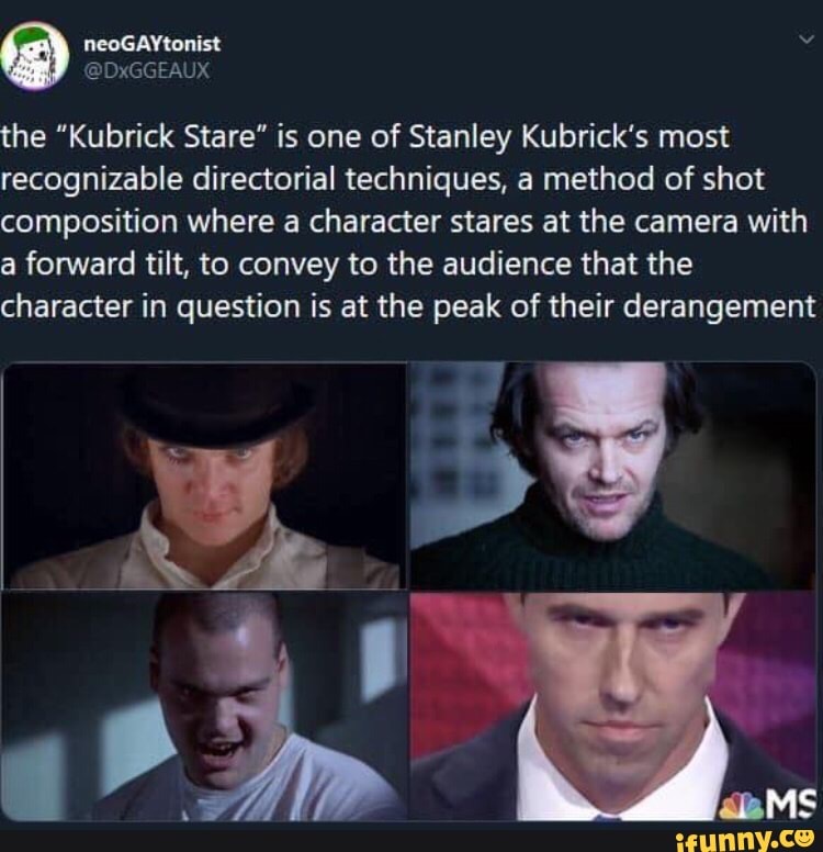 The "Kubrick Stare” is one of Stanley Kubrick's most recognizable ...