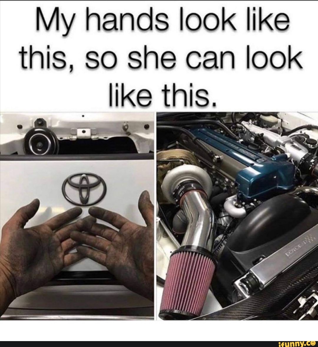 My hands look like this, so she can look like this. - iFunny