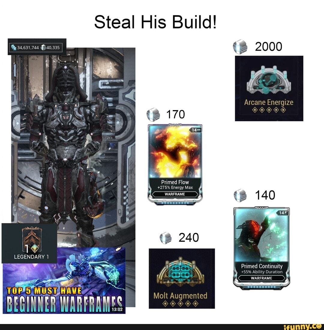 Steal His Build! io LEGENDARY 1 & MUS TDH BEGINNER WARFRAMES Mae, Pomed ...