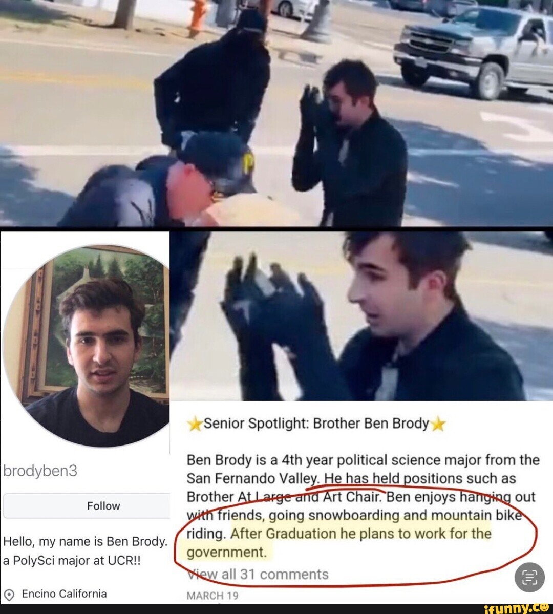 Senior Spotlight: Brother Ben Brody Ben Brody is a year political ...