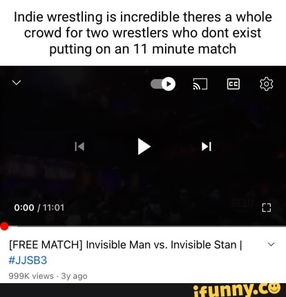 Indie wrestling is incredible theres a whole crowd for two wrestlers ...