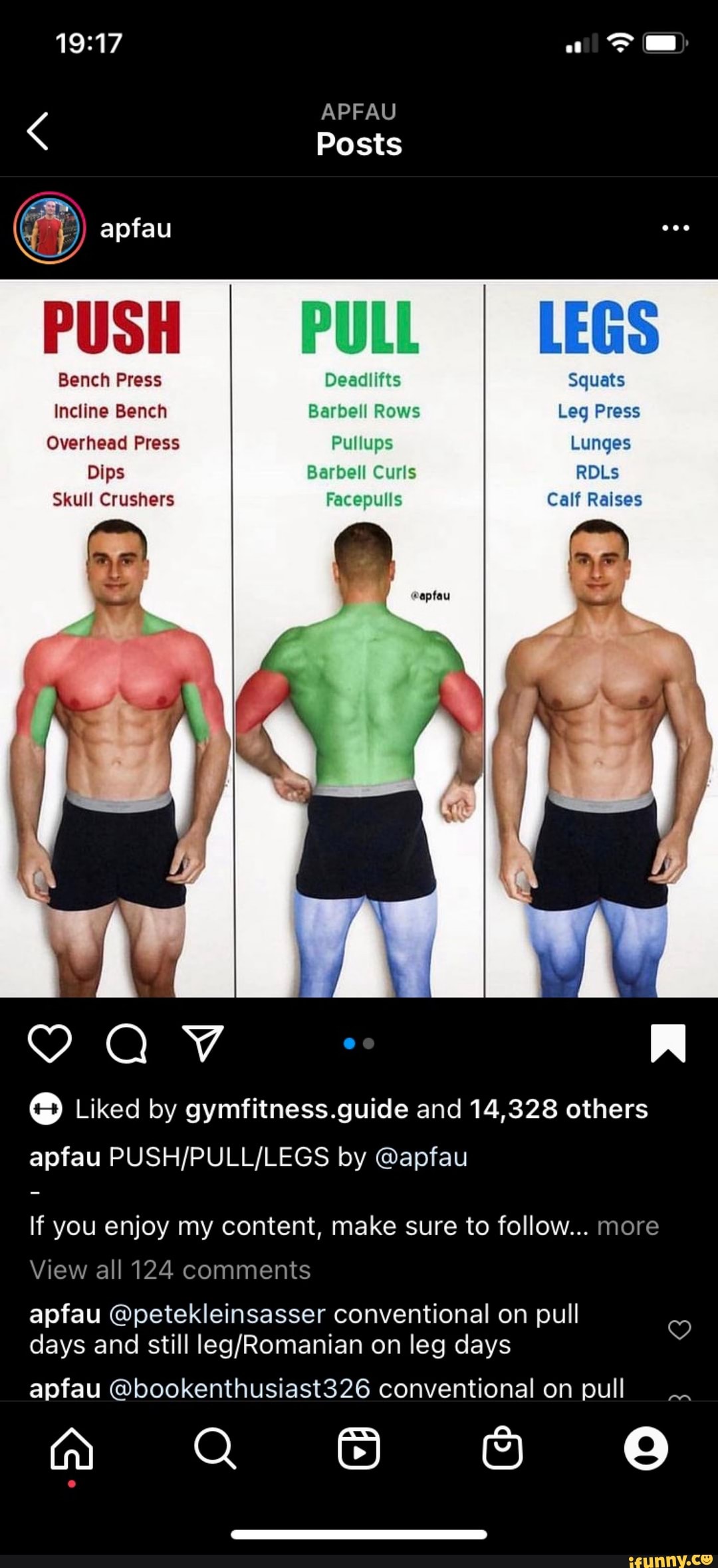 At LEGS APFAU Posts apfau PUSH I PULL I LEGS Bench Press Deadlifts ...