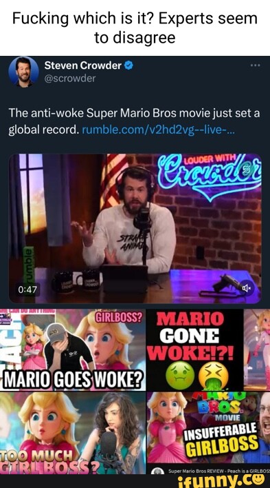 Fucking which is it? Experts seem to disagree Steven Crowder The anti ...