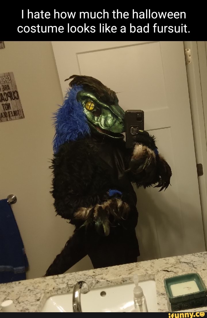 I hate how much the halloween costume looks like a bad fursuit. - iFunny