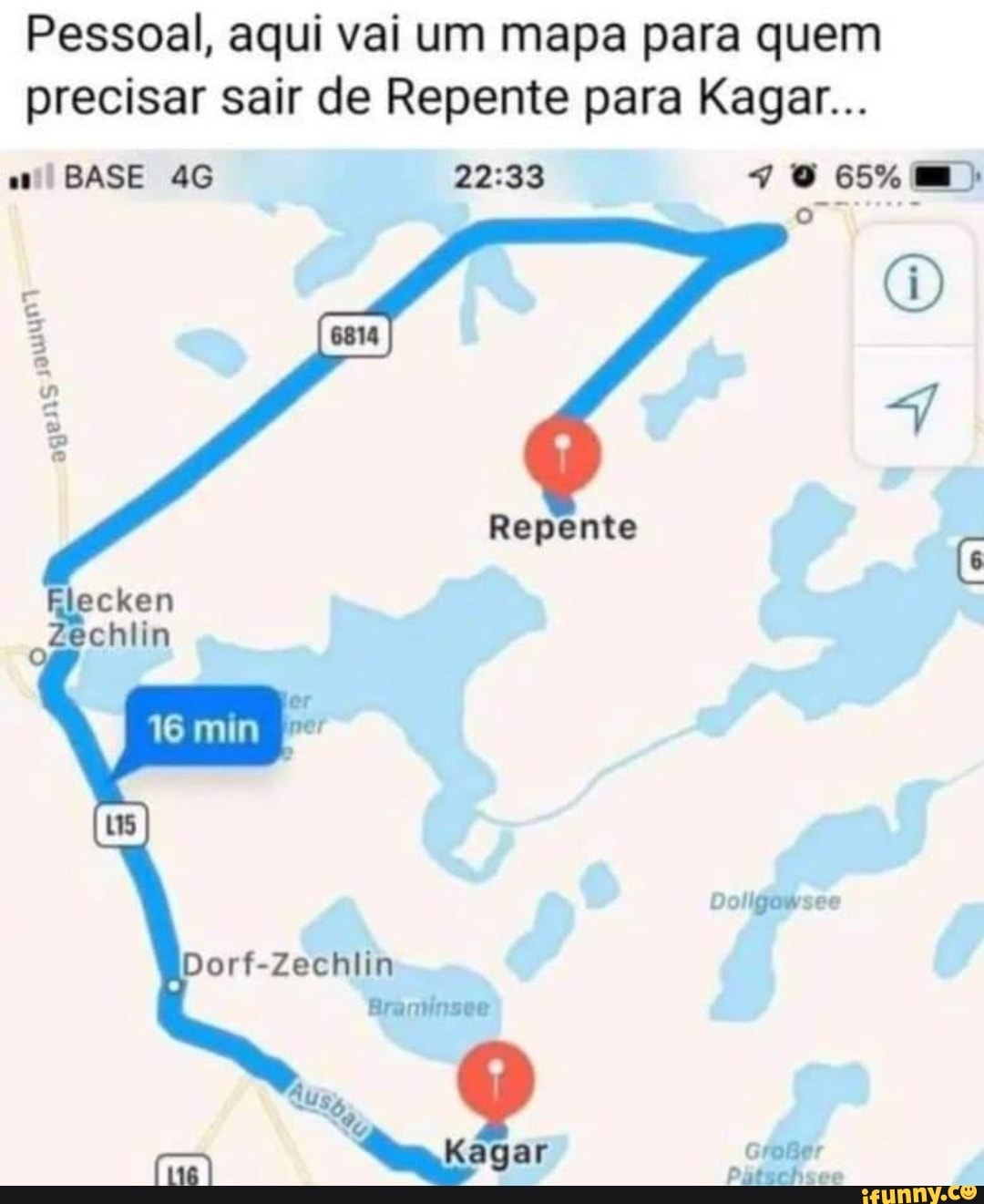 Pessoal, aqui vai um mapa para quem precisar sair de Repente para Kagar... BASE Repente Flecken ...