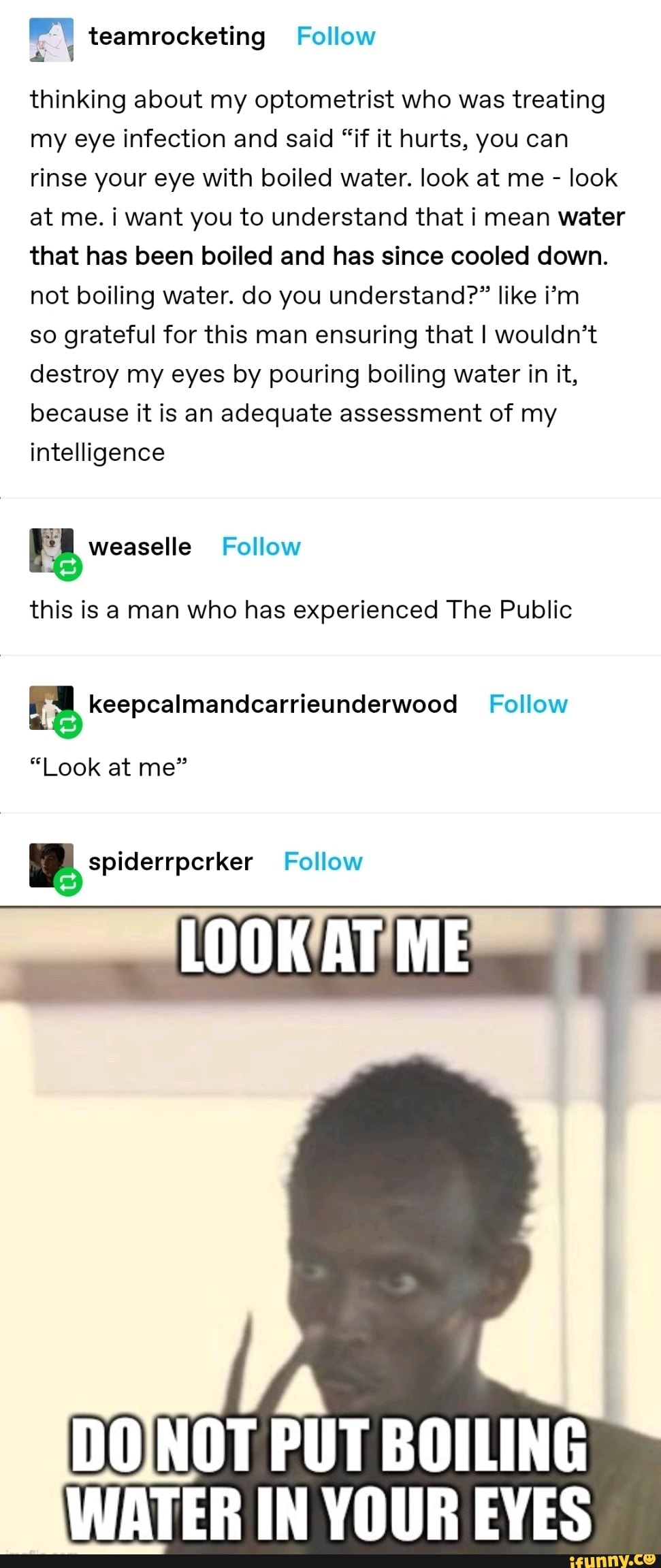 Teamrocketing thinking about my optometrist who was treating my eye ...