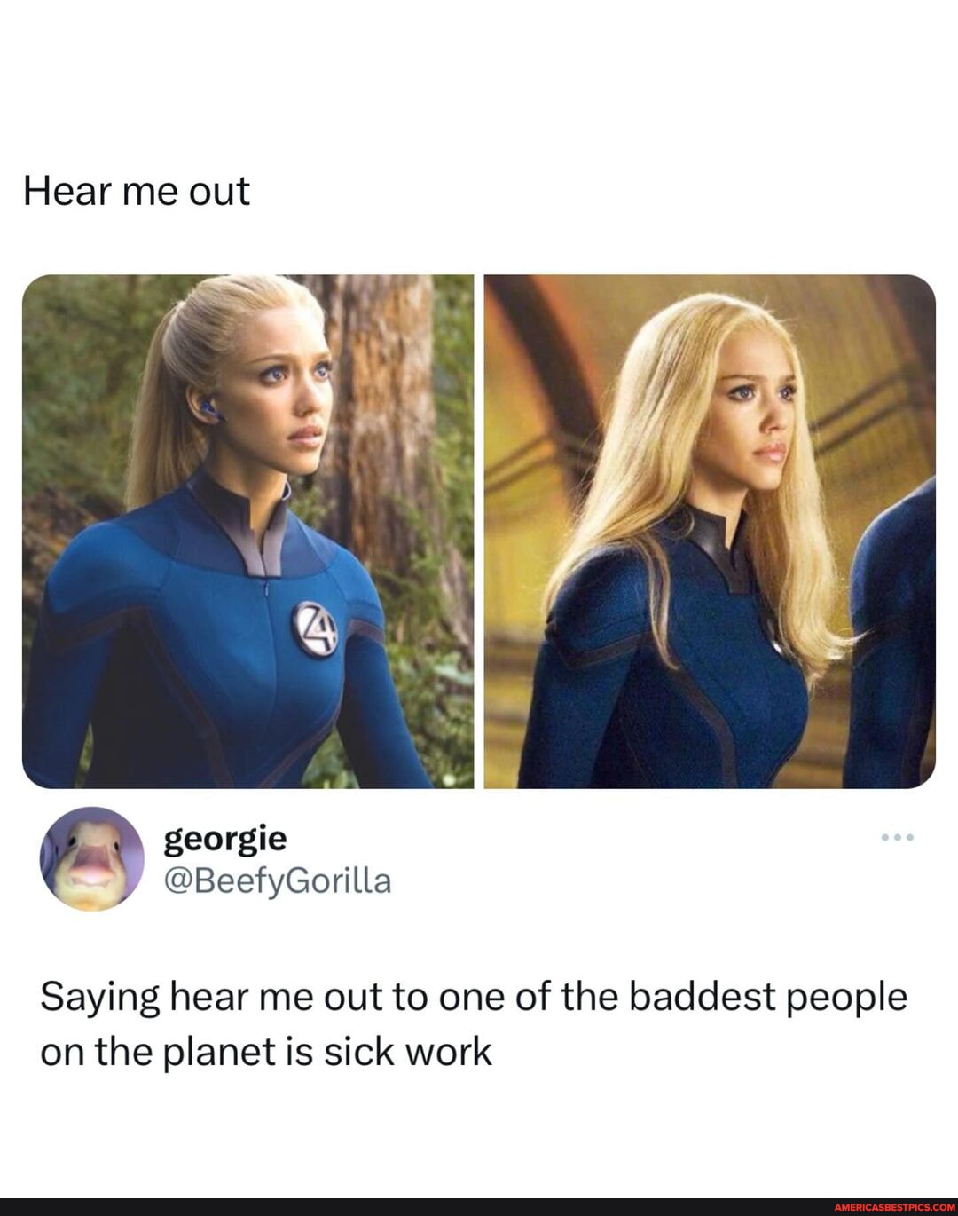 What do y’all think? 🤔 - Hear me out georgie @BeefyGorilla Saying hear ...