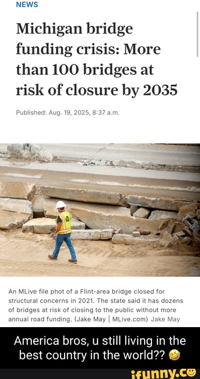 NEWS Michigan bridge funding crisis: More than 100 bridges at risk of ...