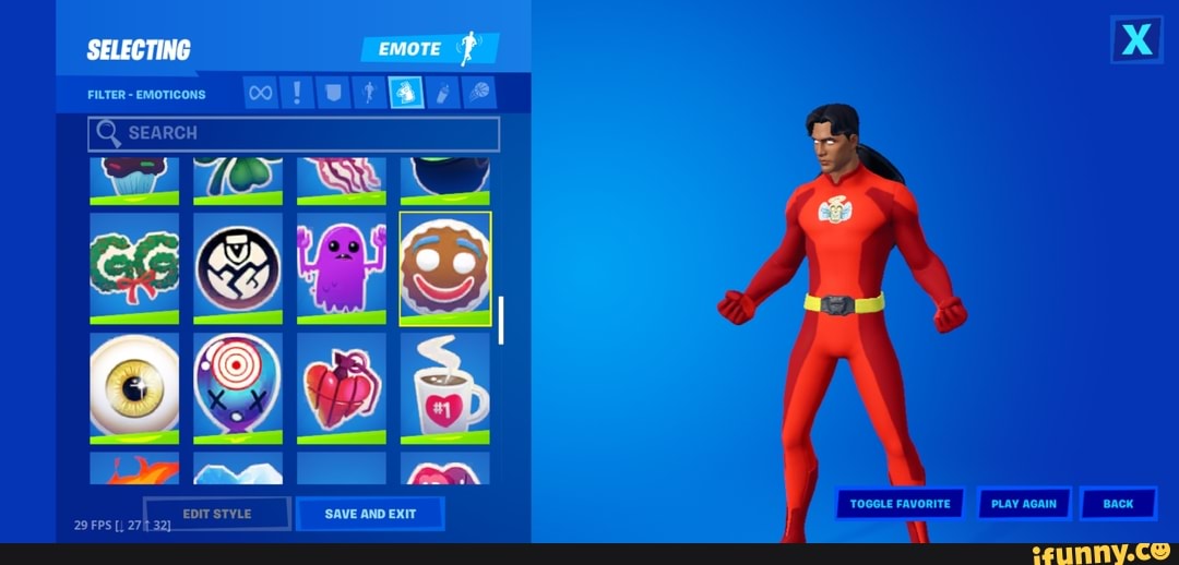 SELECTING EMOTE FILTER - EMOTICONS U ARCH TOGGLE FAVORITE PLAY AGAIN ...