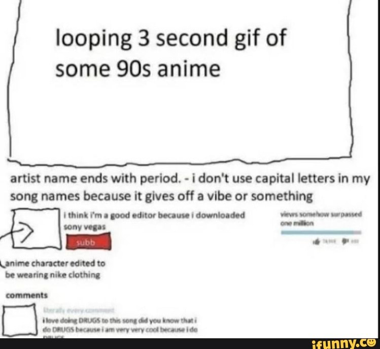 Looping 3 second gif of some anime artist name ends with period. - i ...