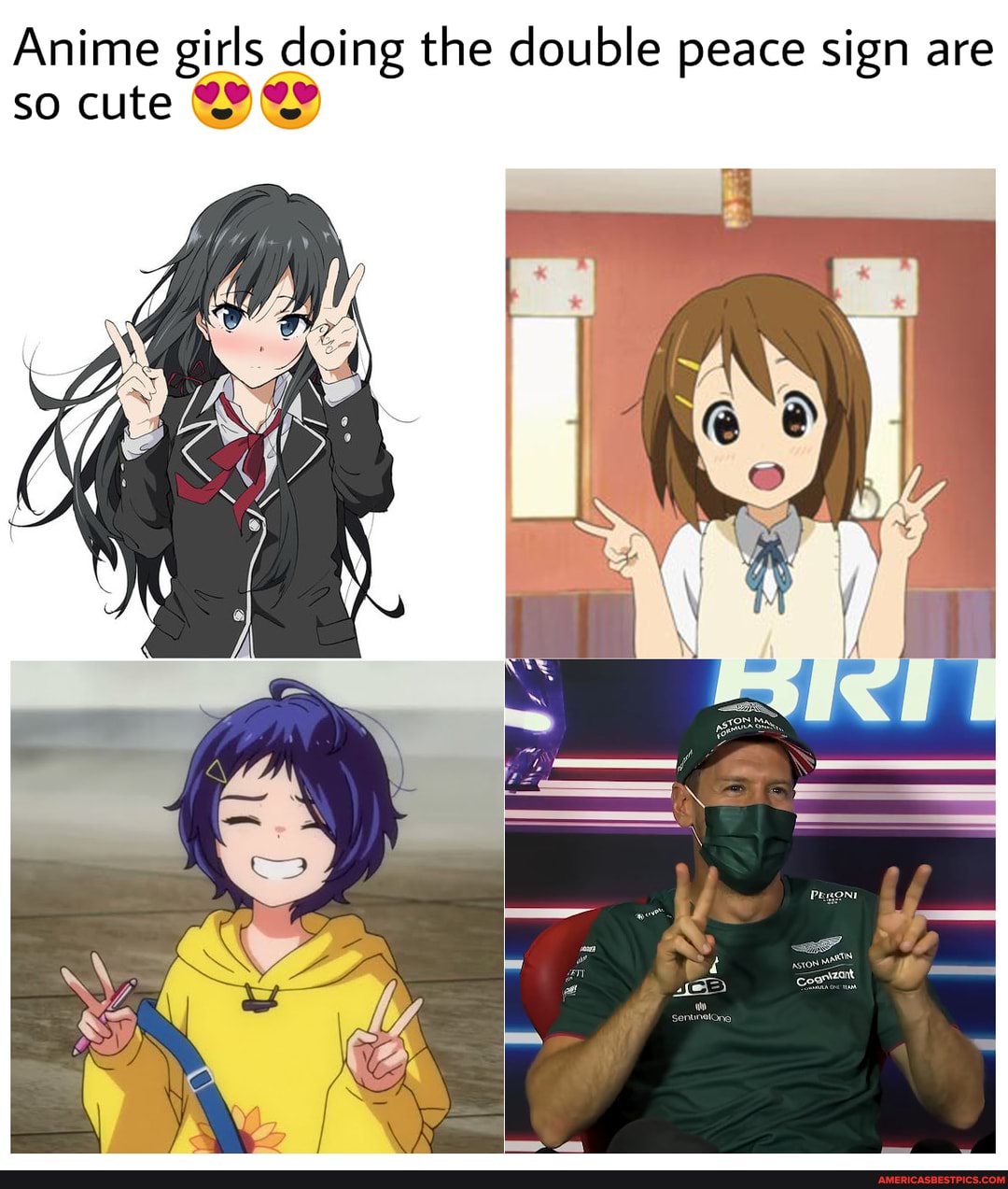 Anime girls doing the double peace sign are so cute - America’s best ...