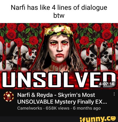 Narfi has like 4 lines of dialogue btw Narfi & Reyda - Skyrim's Most ...