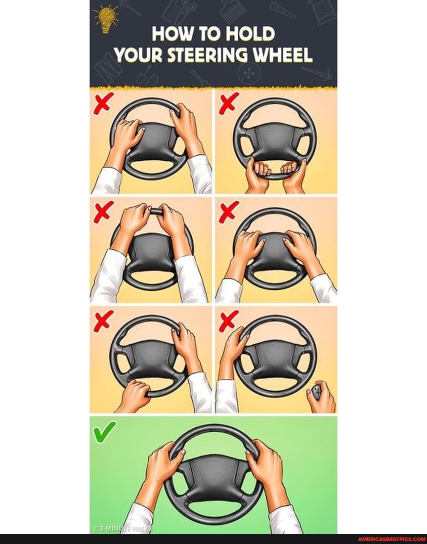 HOW TO HOLD YOUR STEERING WHEEL - America’s best pics and videos