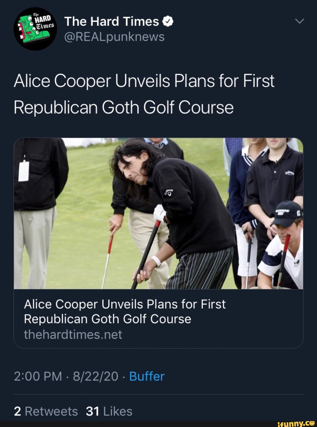 The Hard Times @ @REALpunknews Alice Cooper Unveils Plans for First ...