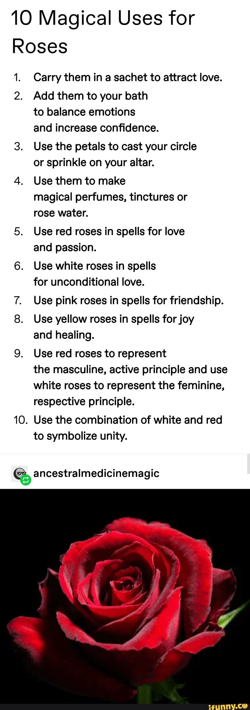 10 Magical Uses For Roses Carry Them In A Sachet To Attract Love Add 