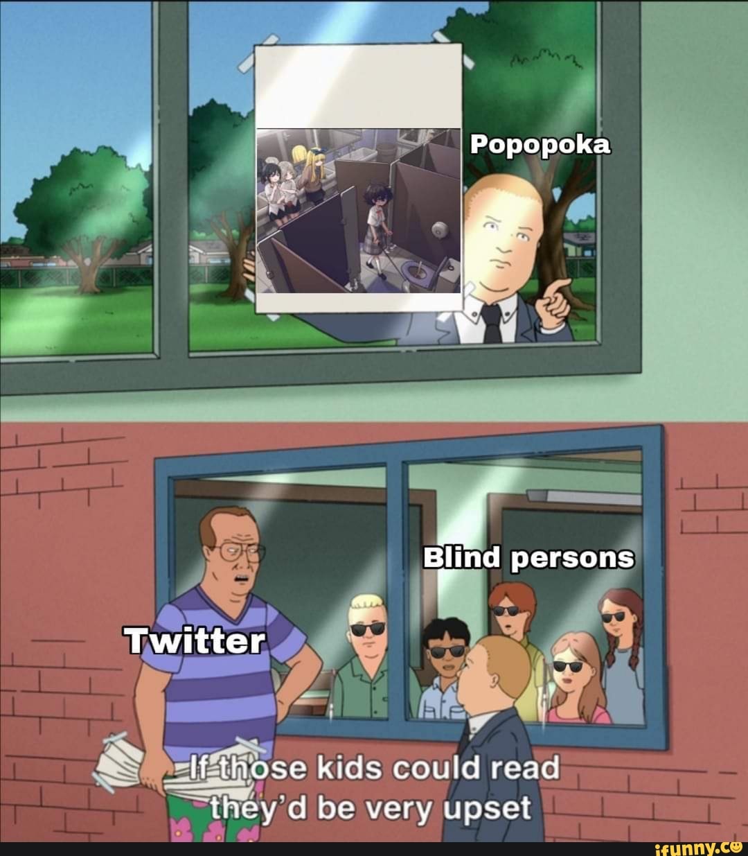 Popopoka Blind persons Twitter If those kids could read they d be very ...