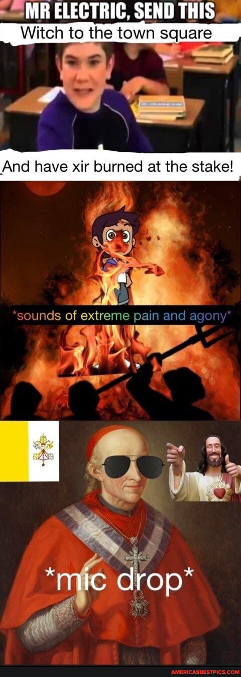 MR ELECTRIC, SEND THIS Witch to the town square And have xir burned at ...