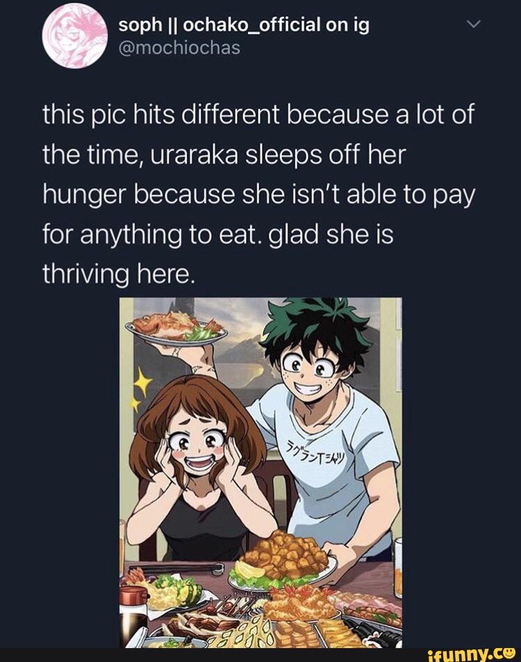 Sonh II ochako_official on ig this pic hits different because a lot of ...