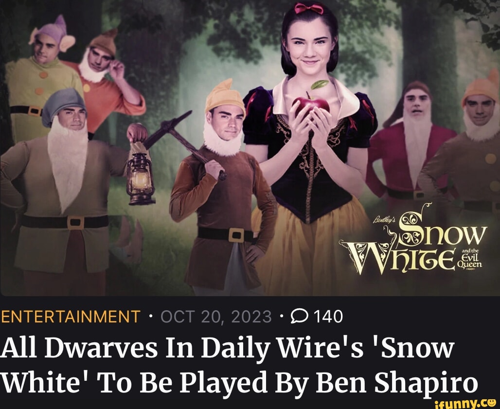 ENTERTAINMENT OCT 20, 2023 - 140 All Dwarves In Daily Wire's 'Snow ...