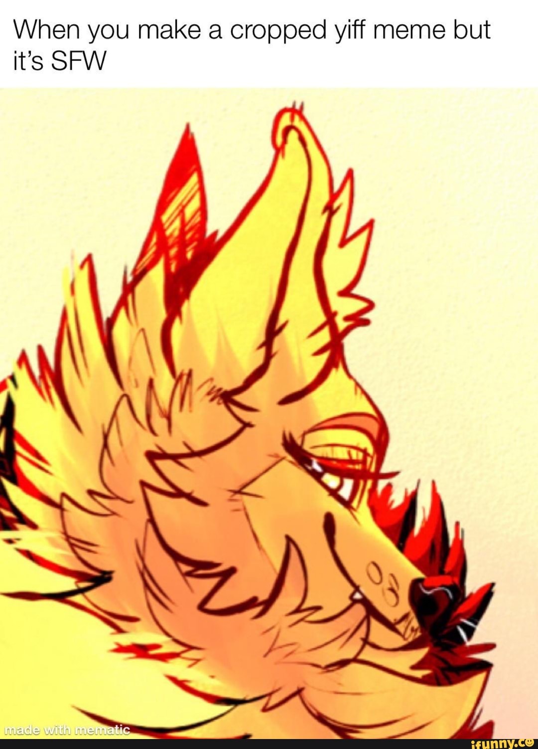 When you make a cropped yiff meme but it's SFW made with memau. - iFunny
