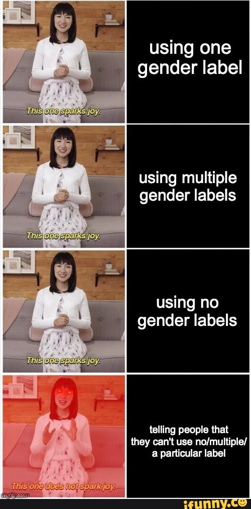 Using one gender label using multiple gender labels using no gender ...