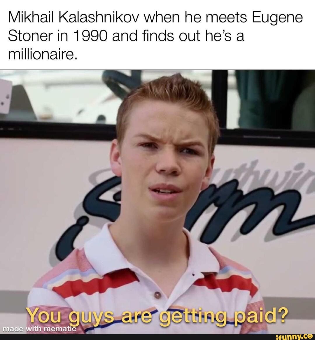 Mikhail Kalashnikov when he meets Eugene Stoner in 1990 and finds out ...