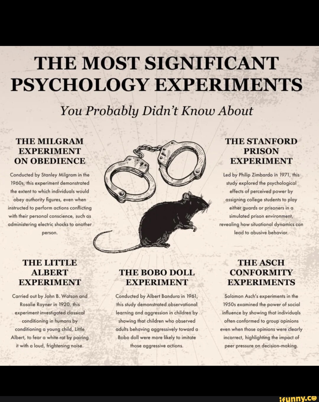 THE MOST SIGNIFICANT PSYCHOLOGY EXPERIMENTS You Probably Didn't Know ...