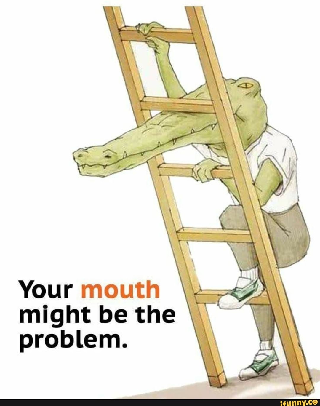 Your mouth might be the problem. - iFunny