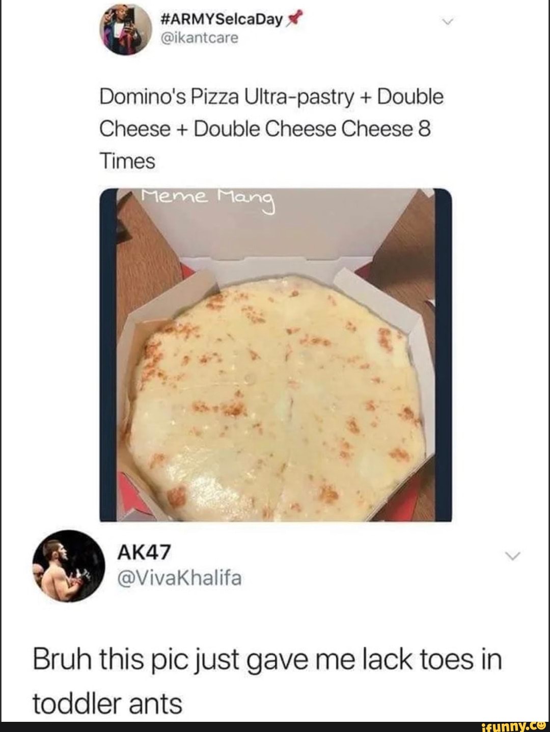 SeleaDay Domino's Pizza Ultra-pastry + Double Cheese + Double Cheese ...