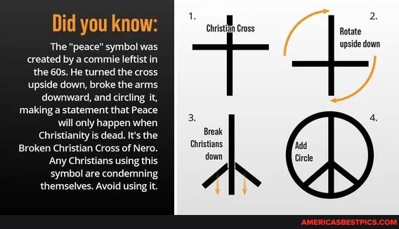 Did you know: The "peace" symbol was created by a commie leftist in the ...