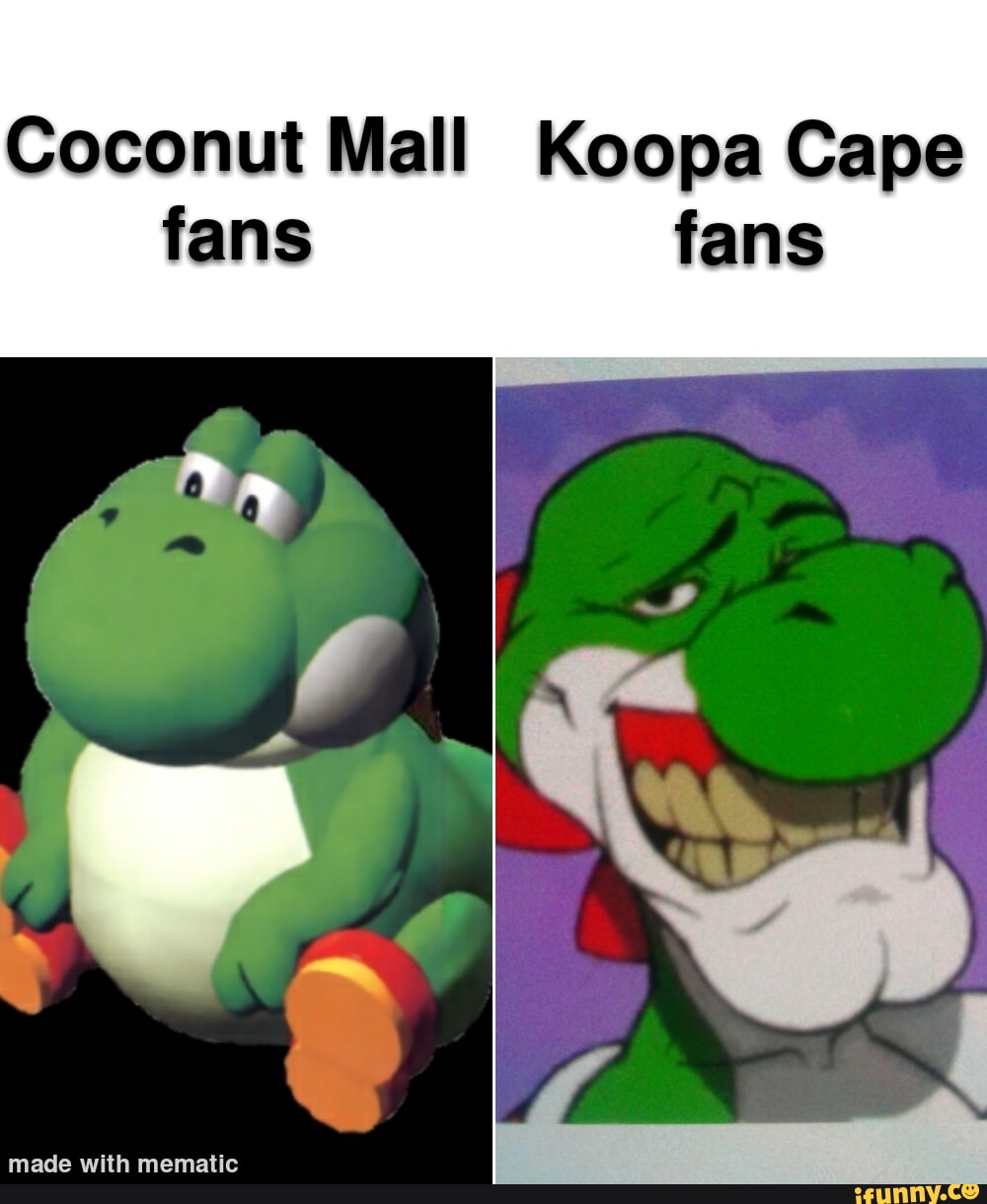 Coconut Mall Koopa Cape fans fans - iFunny